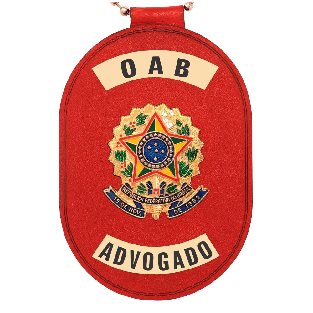 Distintivo OAB Advogado Com Bolachão Corrente E Clips