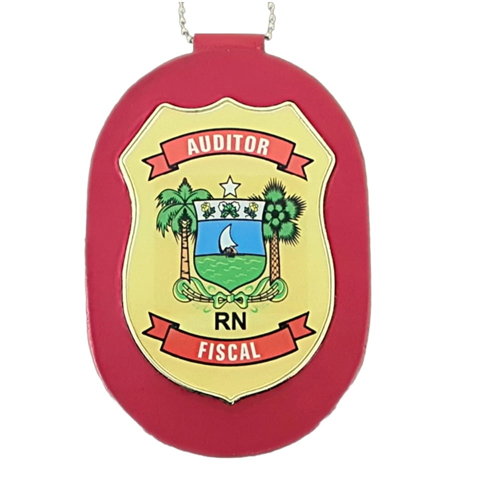 Distintivo Personalizável RS9 Com Corrente E Clipe De Aço